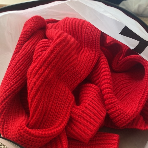 SHEIN | Sweaters | Off Shoulder Red Knit Sweater Shein | Poshmark